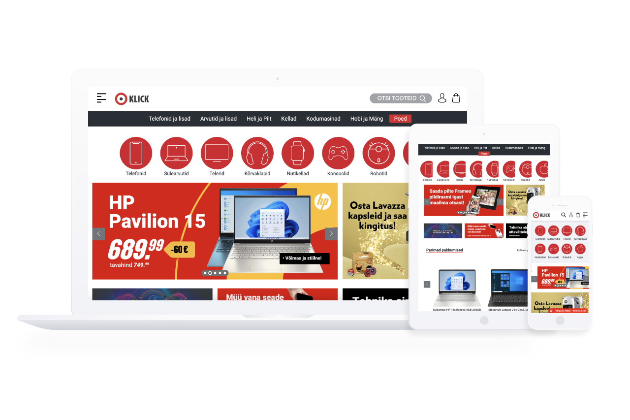 Klick – Magento 2 eCommerce store – Lumav Commerce